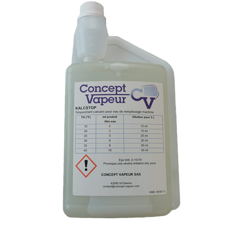 Kalcstop, séquestrant calcaire pour nettoyeurs vapeur professionnels.